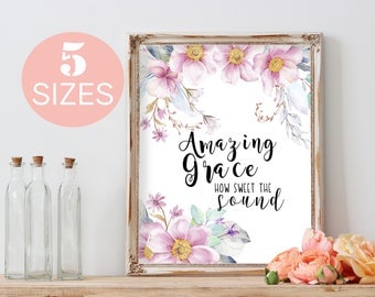 Amazing grace print | Etsy