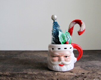 Vintage santa mugs | Etsy