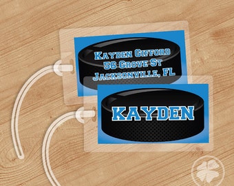 Hockey bag tag | Etsy
