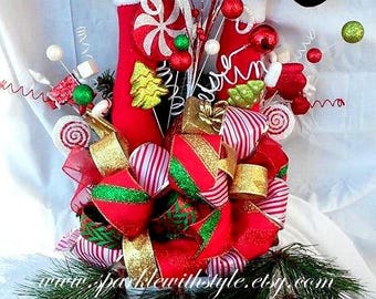 Santa tree topper | Etsy