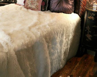 Faux fur bedspread | Etsy