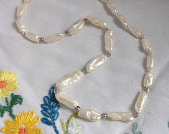 Biwa pearl necklace | Etsy