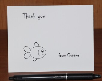 Fish thank you card | Etsy