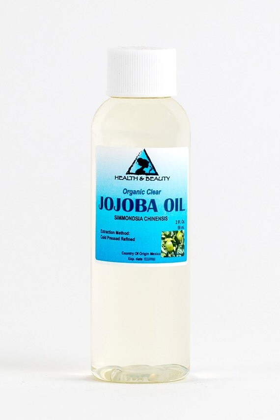 2 oz JOJOBA OIL CLEAR Organic Carrier Cold Pressed Refined