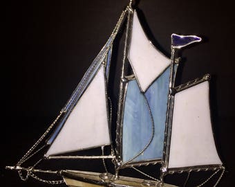 Glass sail boat | Etsy