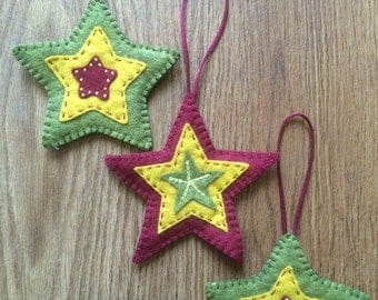 Felt star ornament | Etsy