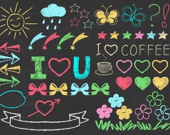 Chalkboard elements | Etsy