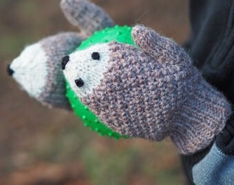 Hedgehog mittens | Etsy