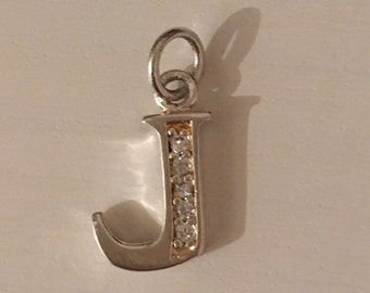 J initial necklace | Etsy