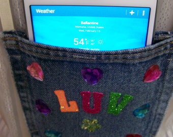 Denim phone case | Etsy