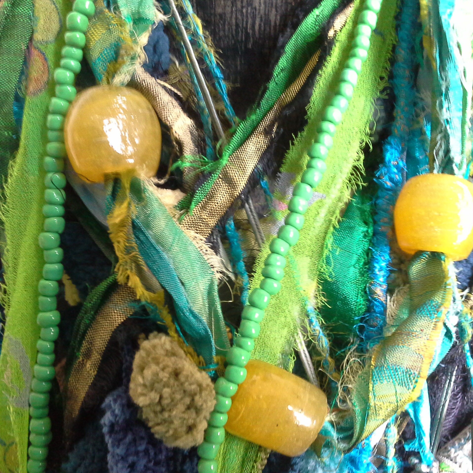 textile jewelry and pictorial creations by VeronikB on Etsy