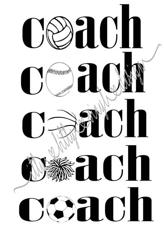 Coach Instant Download svg/dxf/png/pdf files