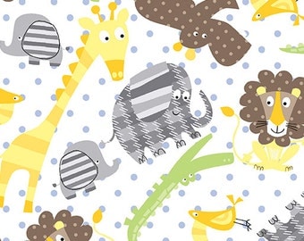 Zoo animal fabric | Etsy