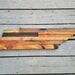 Tennessee Rustic Wood State Cut Out Wooden Tennessee State