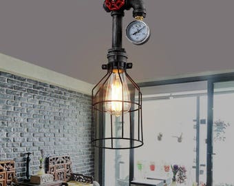 Steel pipe light | Etsy