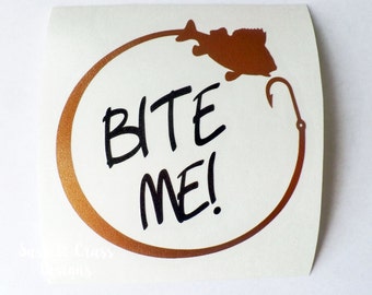 Funny fishing decal | Etsy