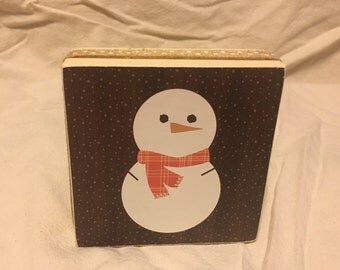 Snowman wood | Etsy