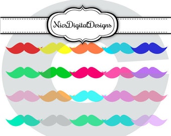 Rainbow mustache | Etsy