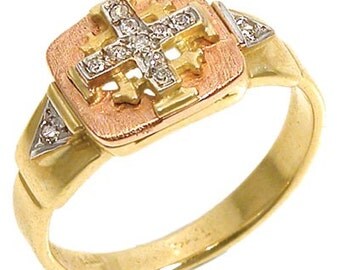Jerusalem cross ring | Etsy