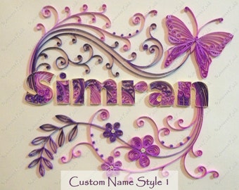 Quilling name | Etsy