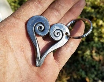 Forged keychain | Etsy