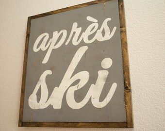 Apres ski sign | Etsy