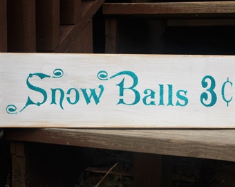 Snowballs sign | Etsy
