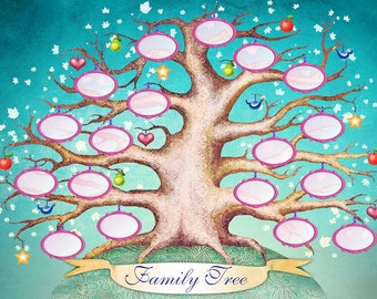 Family tree digital | Etsy