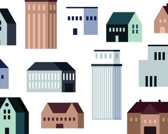 Building clipart | Etsy