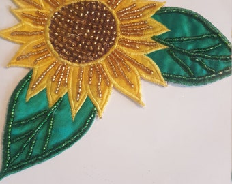 Sunflower applique | Etsy