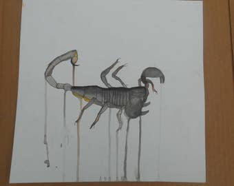 Scorpion painting | Etsy
