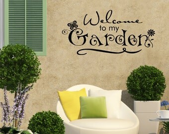 Garden wall decal | Etsy