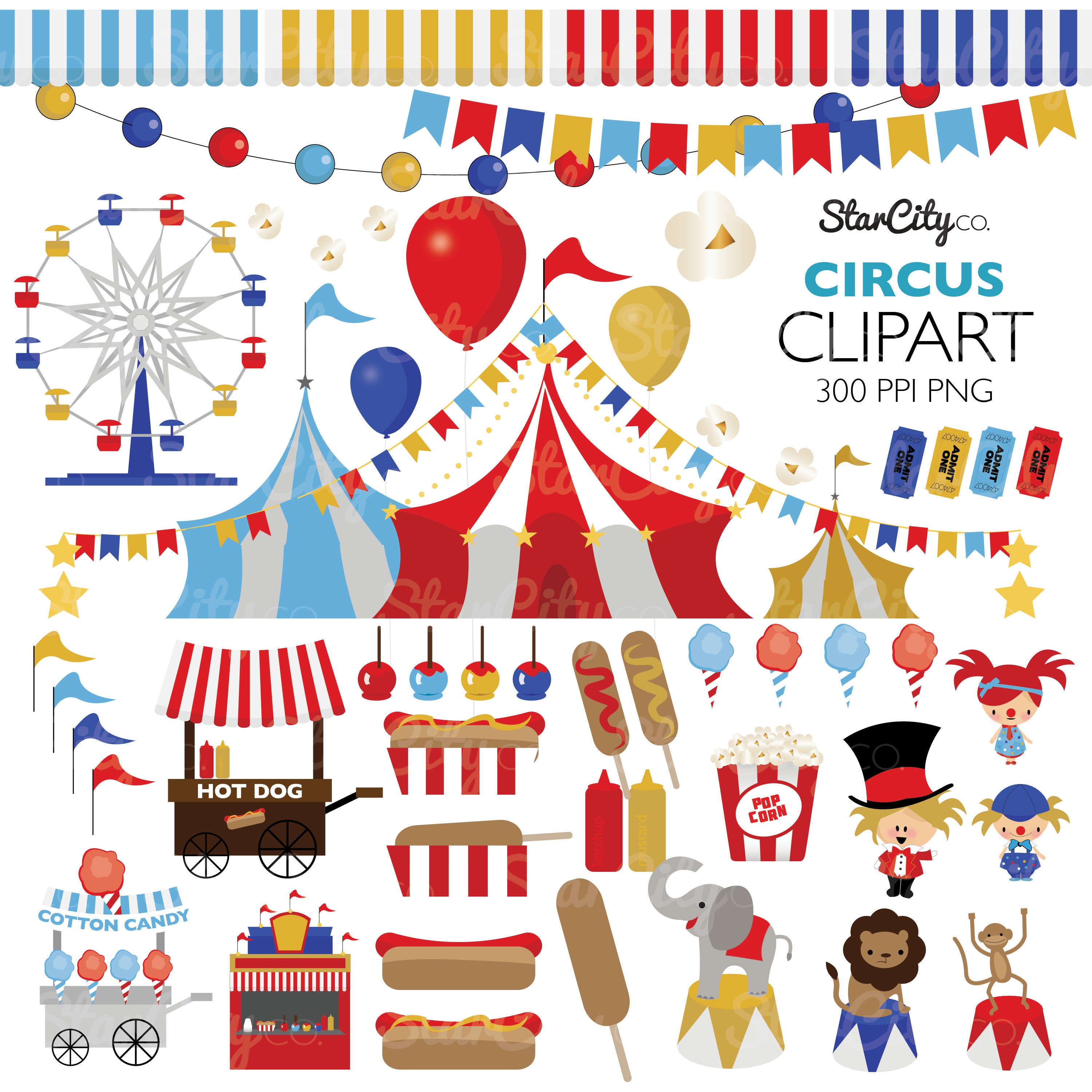 Circus clipart Carnival Clip Art Circus Graphics Big Top