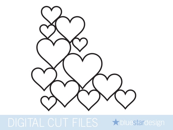 Heart Cluster Cut Files for Scrapbooking & Project Life