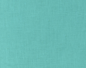 Aqua linen fabric | Etsy