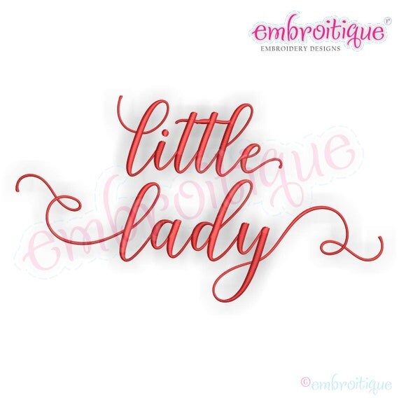 Litte Lady in Calligraphy Script Love Valentine Wedding