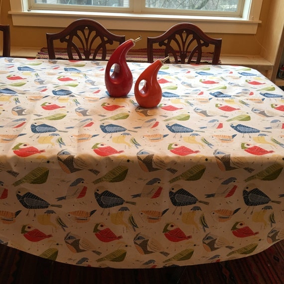 Table Cloth 1502 Bird Table Cloth Garden Bird Table Cloth