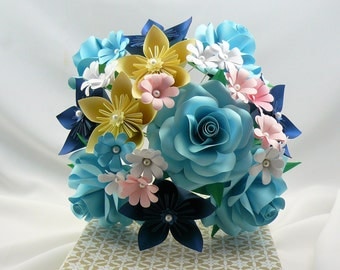 Paper flower bouquet | Etsy