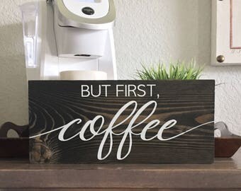 Wood coffee sign | Etsy