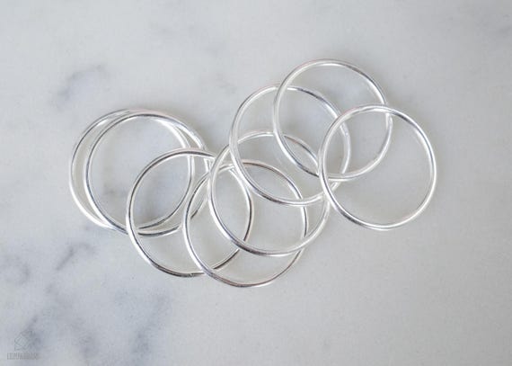 Sterling Silver Rings. DIY rings solid silver rings. smooth
