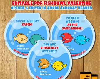 Fish bowl valentine | Etsy