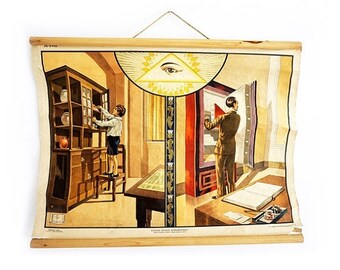 Unique vintage eye chart related items | Etsy