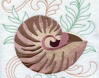 Sea shell embroidery | Etsy