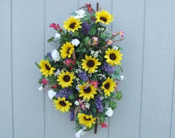 Sunflower swag | Etsy