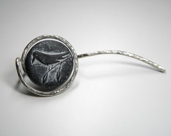 Black shawl pin | Etsy