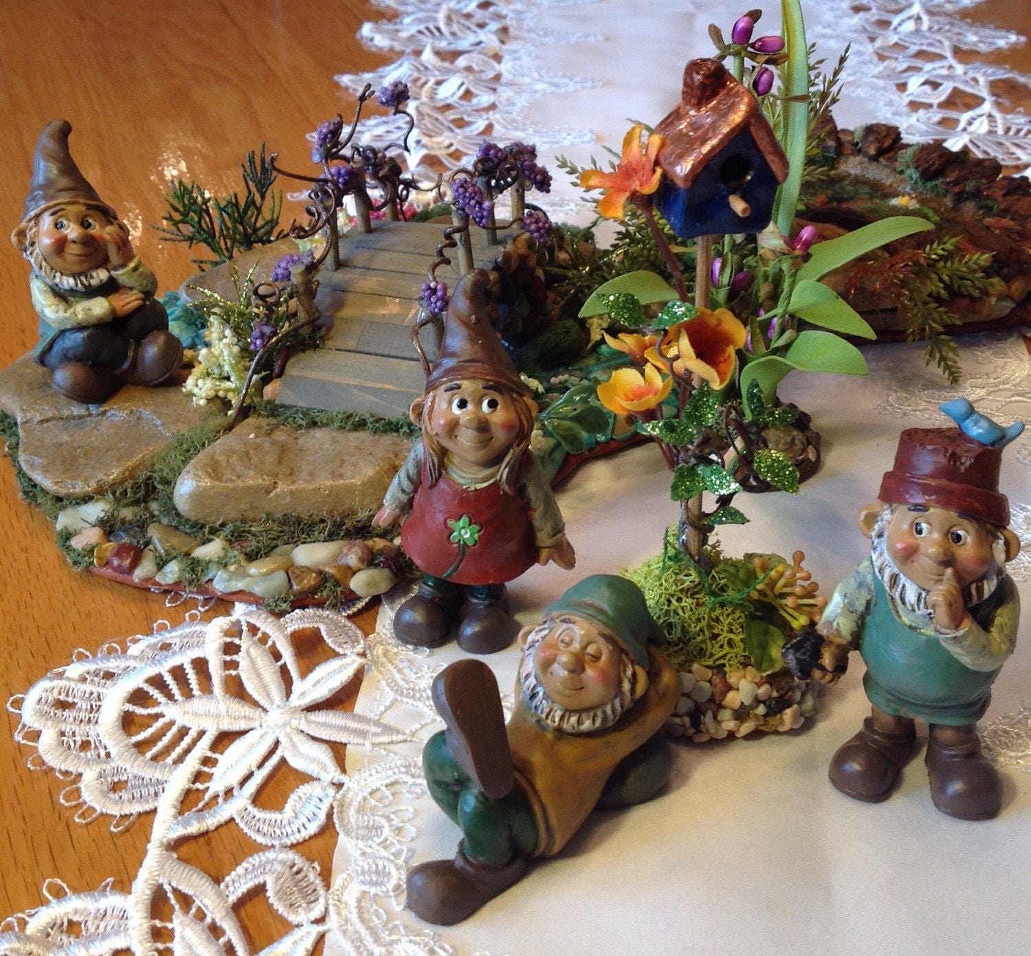 Little Garden Gnomes in need of a home Miniature Gnomes