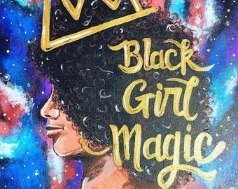 Black girl magic art | Etsy