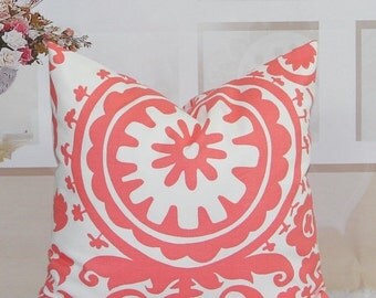 Coral throw pillows | Etsy