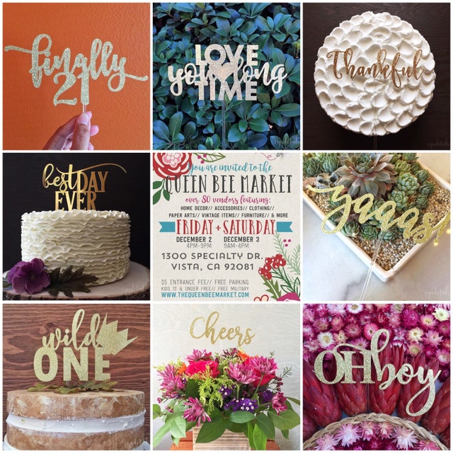 Handmade Cake Toppers for All Occasions by CynDetails on Etsy