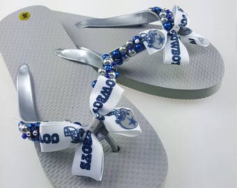 Football flip flops | Etsy